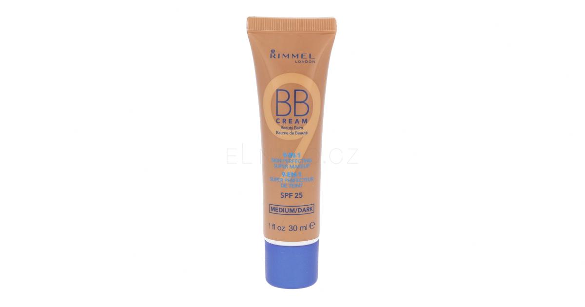 Rimmel London BB Cream 9in1 SPF25 BB krém pro ženy 30 ml Odstín Medium/Dark | ELNINO.CZ
