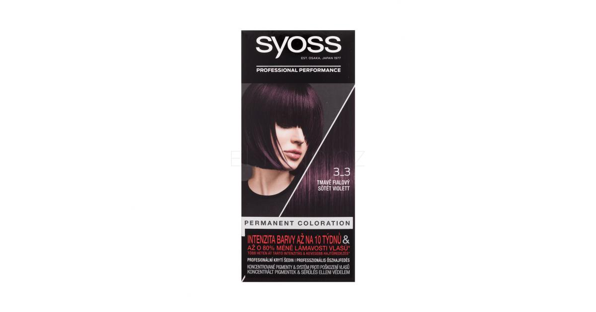 Syoss Permanent Coloration Barva na vlasy pro ženy 50 ml Odstín 3-3 Dark Violet | ELNINO.CZ