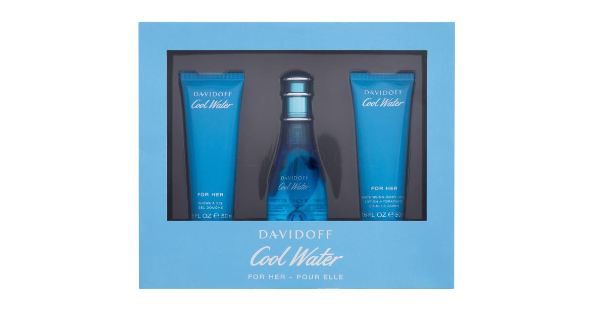 Davidoff Cool Water Dárková kazeta toaletní voda 50 ml + tělové mléko 50 ml + sprchový gel 50 ml ...