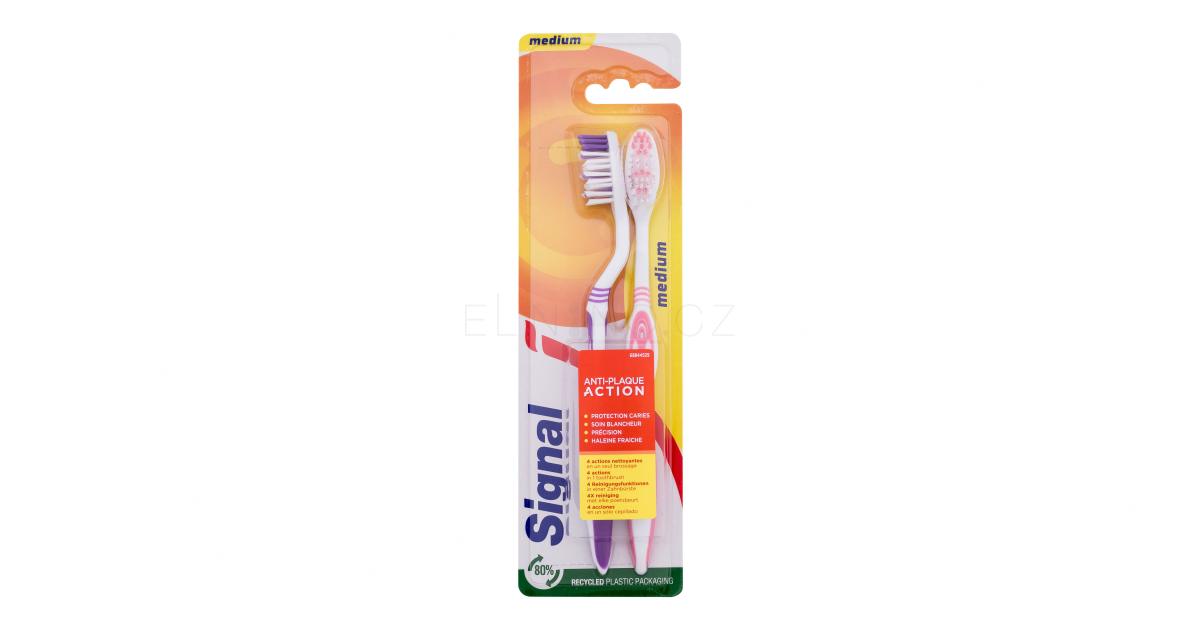 Signal Antiplaque Toothbrush Medium Klasický zubní kartáček Set | ELNINO.CZ