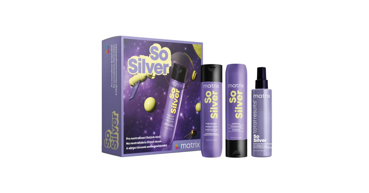 Matrix So Silver Dárková kazeta šampon So Silver Purple Shampoo 300 ml ...