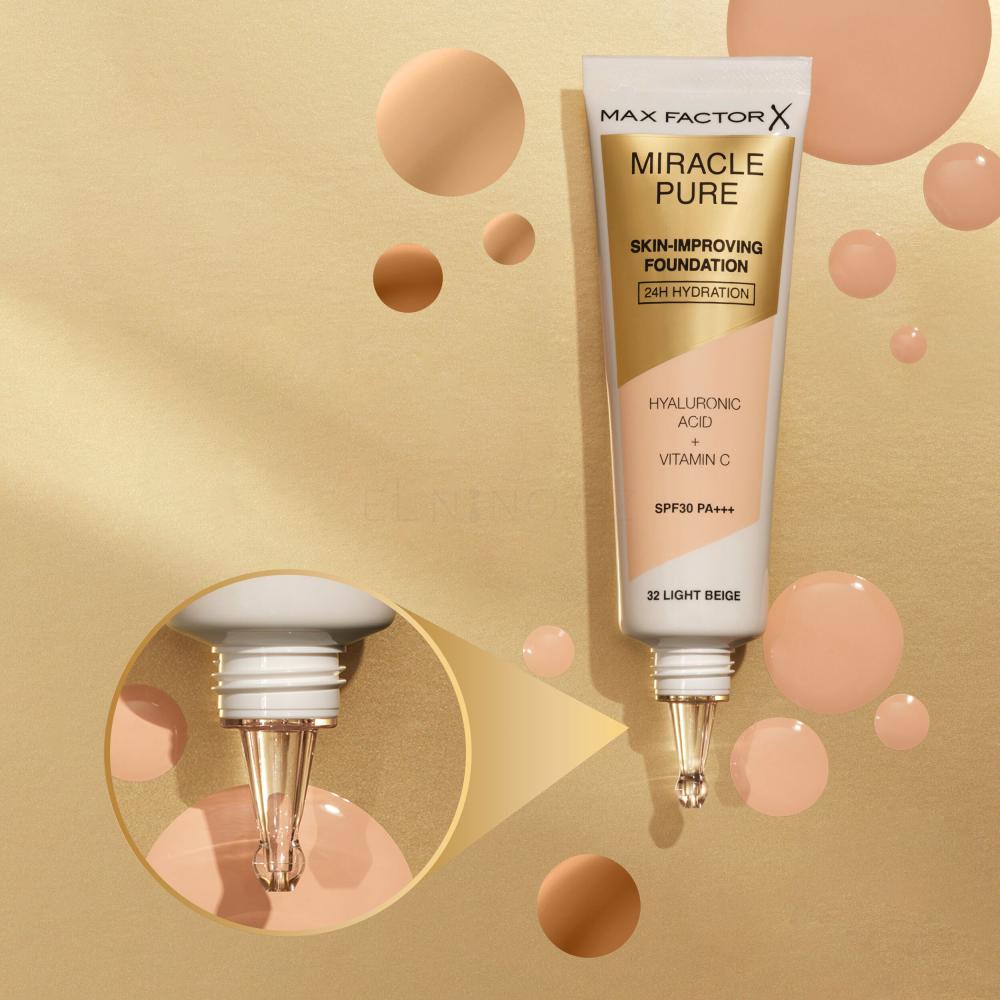 Max Factor Miracle Pure Skin-Improving Foundation SPF30 Make-up pro ...