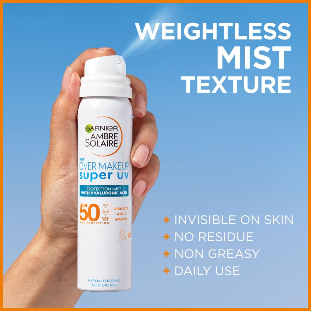 Garnier Ambre Solaire Super UV Over Makeup Protection Mist SPF50 ...