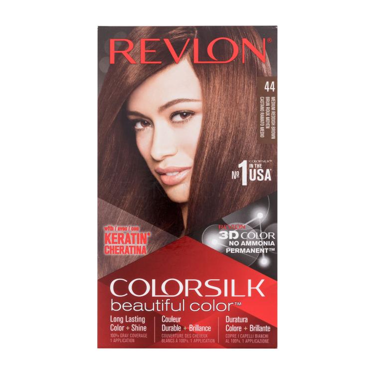 Revlon Colorsilk Beautiful Color Barva na vlasy pro ženy 59,1 ml Odstín 44 Medium Reddish Brown ...