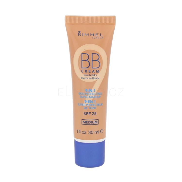 Rimmel London BB Cream 9in1 SPF25 BB krém pro ženy 30 ml Odstín Medium | ELNINO.CZ